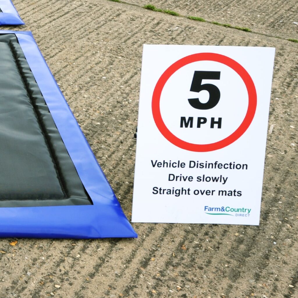 Vehicle disinfection sign - Intershape Ltd